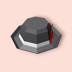 DIY Papercraft Bucket Hat, 3d Cap Templates, Hat Pattern, Hat Print ...