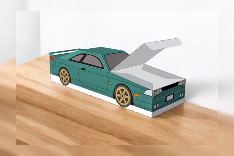 DIY Papercraft Muscle Car Favor Box (PDF Pattern) - Etsy