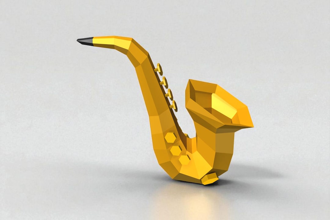 DIY Papercraft Saxophone Model, Saxophone Templates, Saxophone Png ...