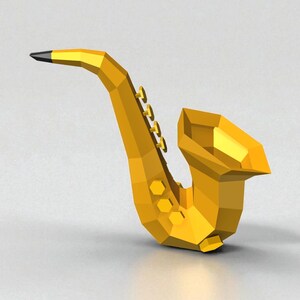 Papercraft Saxophone Model, Printable Templates (digital Files) - Etsy
