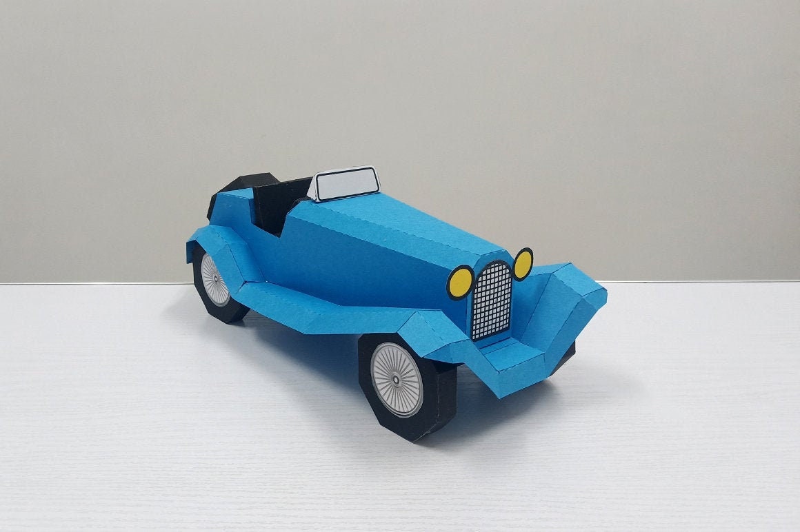 DIY Papercraft Vintage Carpaper Car3d Papercraftlow Poly - Etsy Canada