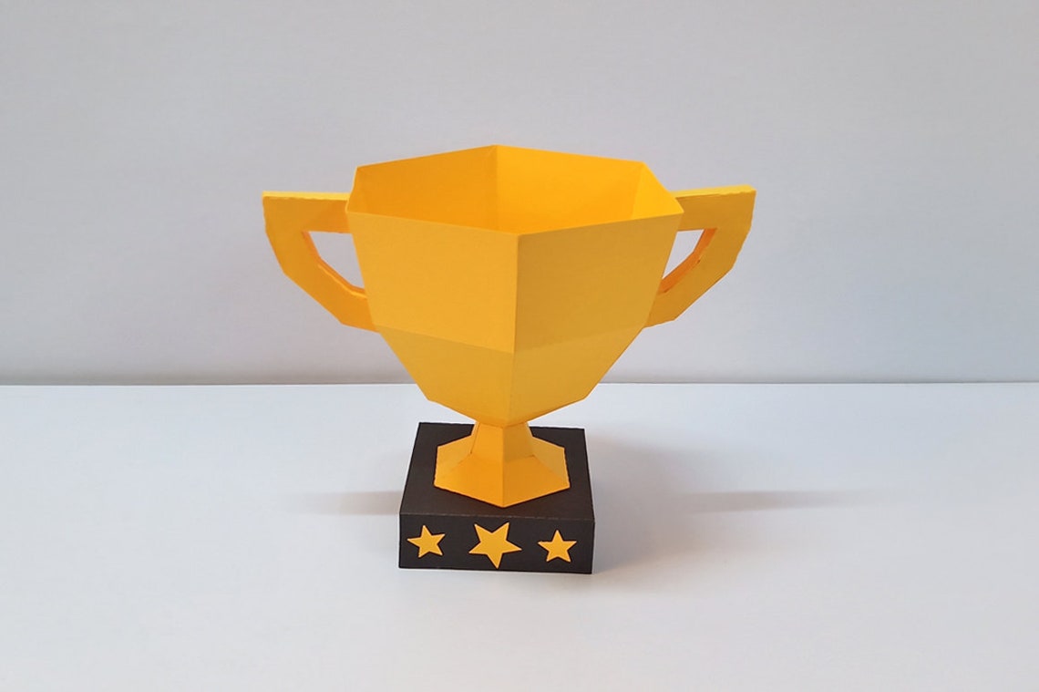 Plantilla para trofeo de papel hecho en casa (PDF, PNG) - Etsy México