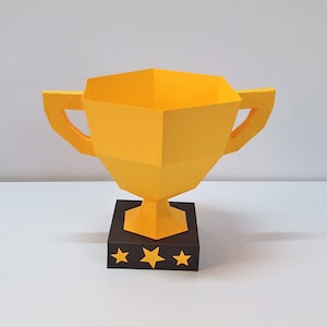 DIY Trophy Cup Favor,papercraft Trophy,trophy Hockey,gift Box,candy Box ...