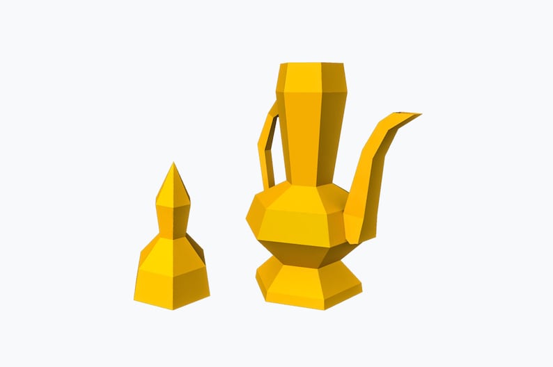 DIY Genie Lamp,genie Papercraft,lamp Papercraft,3d Papercraft Templates ...