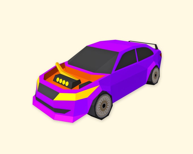 Lamborghini Aventador Racer DIY 3D Papercraft Car Template, Papercraft ...