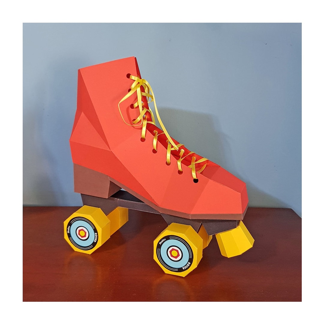 3D Papercraft Roller Skate Shoe Template (digital Download) - Etsy