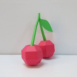 DIY Papercraft Cherry,papercraft Fruit,paper Toy,party Decoration ...