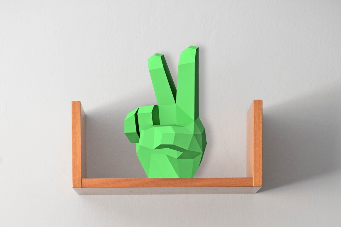 DIY Papercraft Hand Peace Symbolhand Peace Signpeace - Etsy