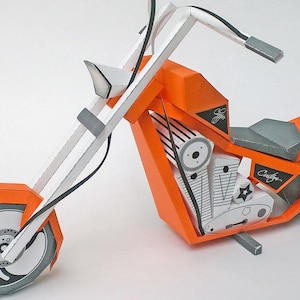 DIY Papercraft Bike,american Chopper Model,paper Bike,paper Toys ...