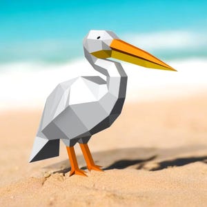DIY Papercraft Pelican Sculpture, Lowpoly Bird (digital Files) - Etsy
