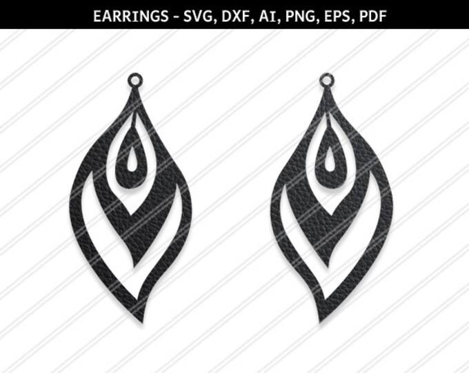 Earrings Svg Bundle, Earring Template SVG Files for Silhouette Cameo ...