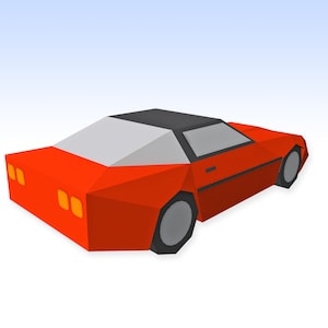 DIY Papercraft Car,paper Car,3d Papercraft,low Poly Car,paper Car Model ...