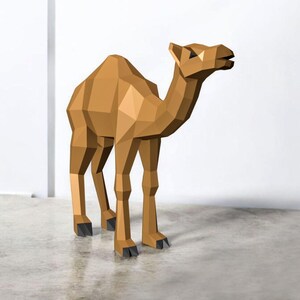 Lowpoly Papercraft Camel Model (pdf, Dxf, Eps, Png, Jpg) - Etsy