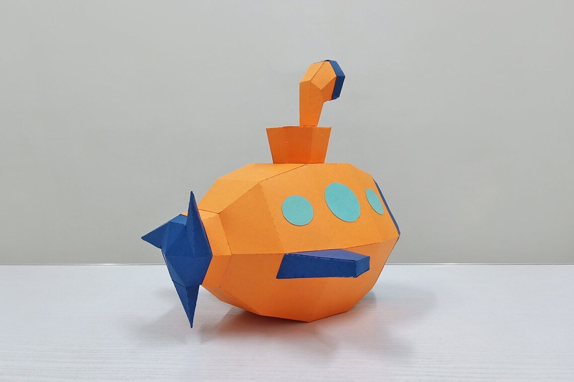 DIY Submarine Papercraft Model, Nursery Decor (PDF Template) - Etsy Canada
