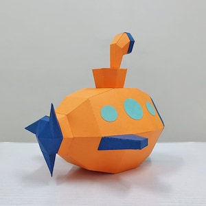 DIY Submarine Papercraft ,nursery Decor,babyshower Decor,silhouette ...