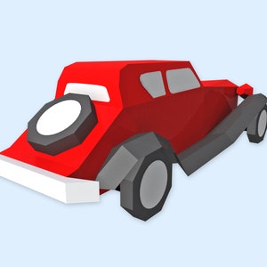 DIY Papercraft Vintage Car,paper Car,3d Papercraft,low Poly Papercraft ...