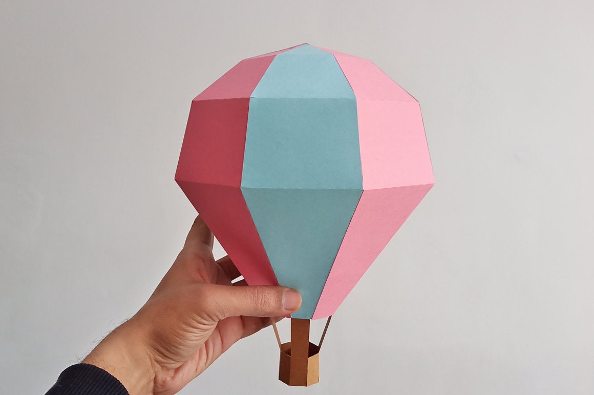 DIY Papercraft Hot Air Balloon Decorationspaper | Etsy