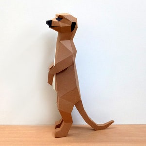 DIY Meerkat Papercraft,meerkat Sculpture,lowpoly Sculpture,meerkat ...