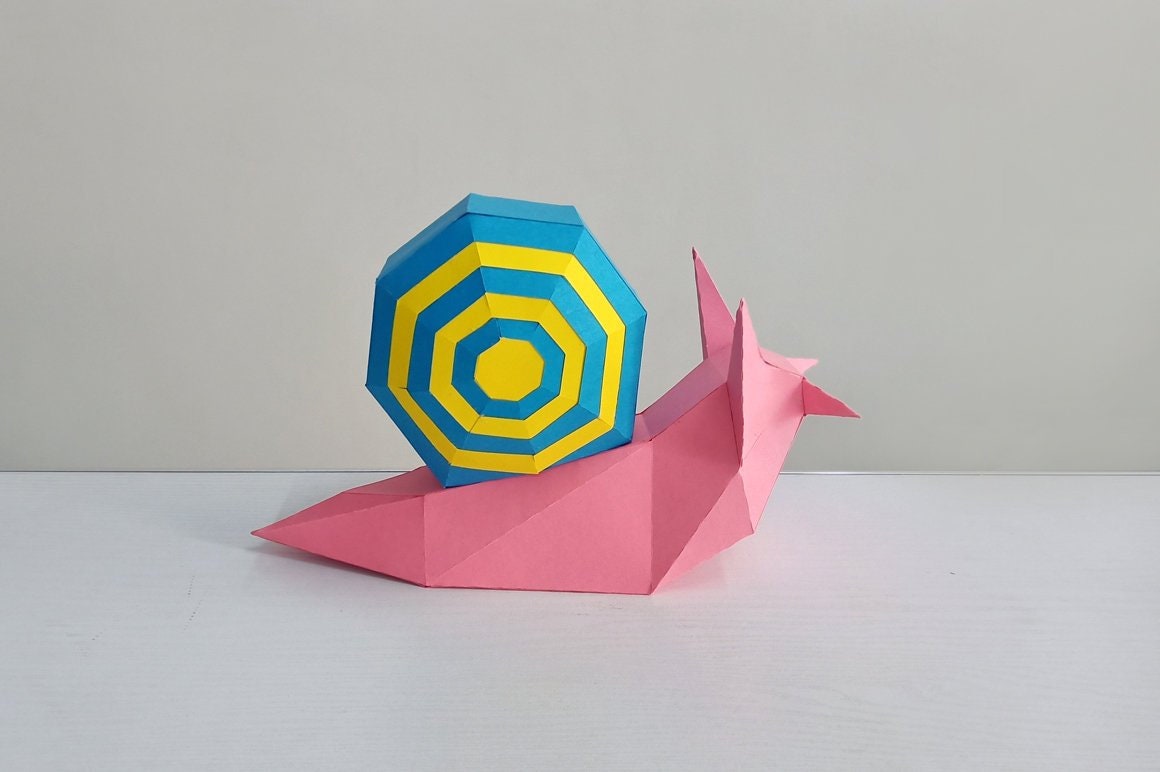 DIY Papercraft SnailPaper Snail modelPrintablesPaper | Etsy