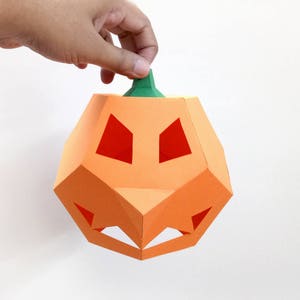Halloween Pumpkin Lamp,diy Paper Craft,papercraft,3d Papercraft ...