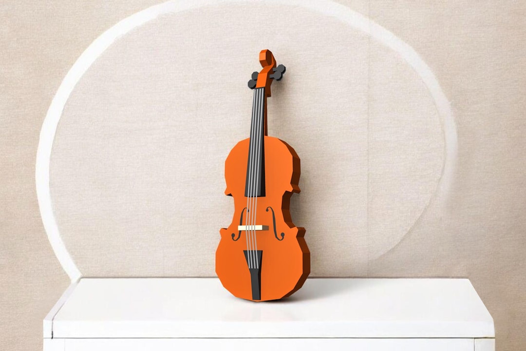 DIY Papercraft Violin, 3d Papercraft, Violin Charm, 3d Origami Models ...