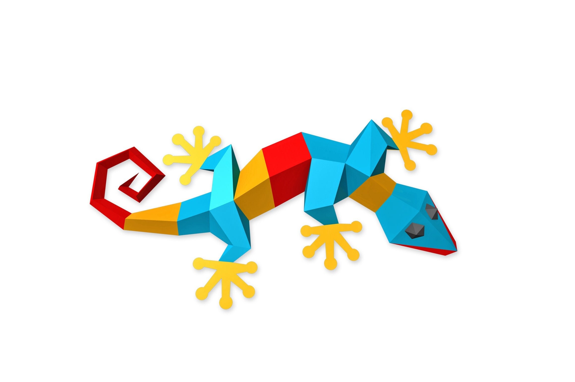 DIY Papercraft Gecko, 3D Origami Lizard (digital Files) - Etsy UK
