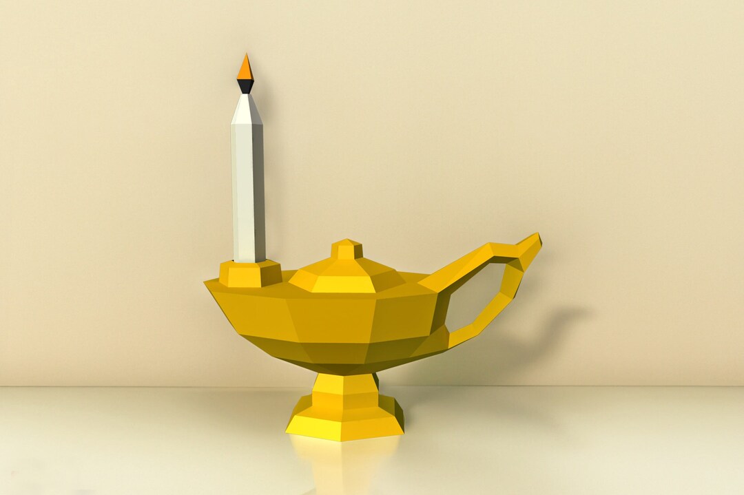 DIY Genie Lamp,genie Papercraft,lamp Papercraft,3d Papercraft Templates ...