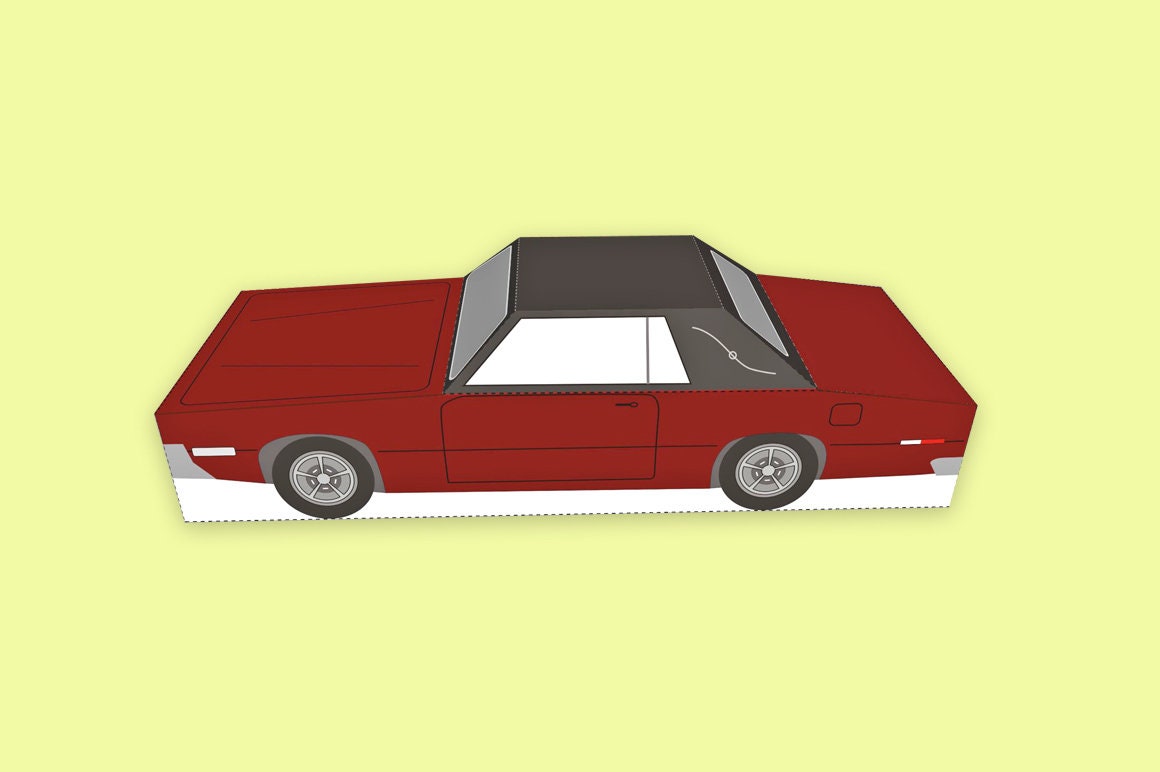 DIY Printable Car Favorgoodies Boxpapercraft Cargift - Etsy