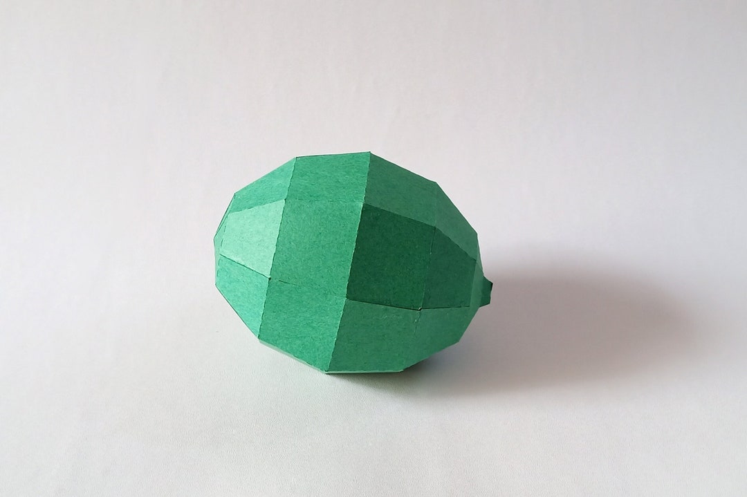DIY Papercraft Lime,low Poly Lemon,3d Papercraft Lime,citrus Fruit ...