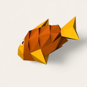 DIY Papercraft Whale, Papercraft Fish, Koi Fish Toys, Printable Fish ...