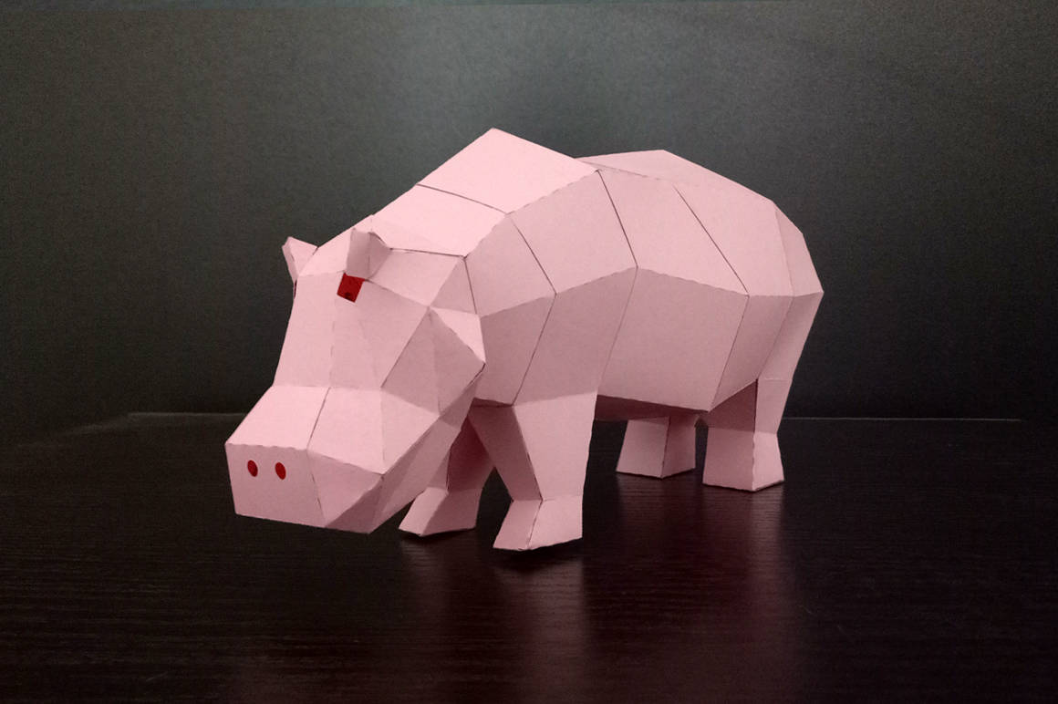 DIY Papercraft Hippo Sculpture3d Papercraftpapercraft - Etsy
