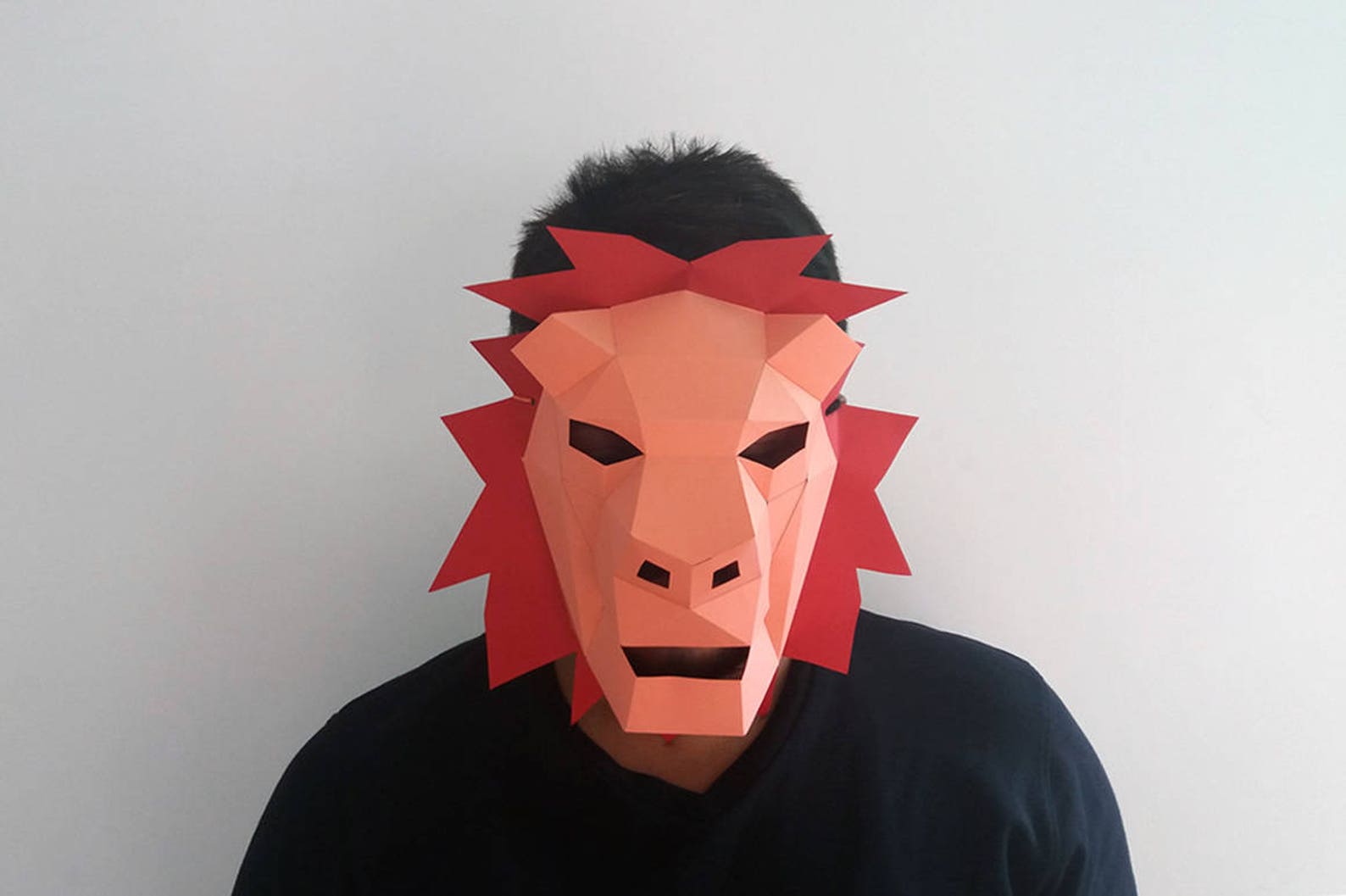 Papercraft Lion Mask, Halloween Costume (PDF Pattern) - Etsy
