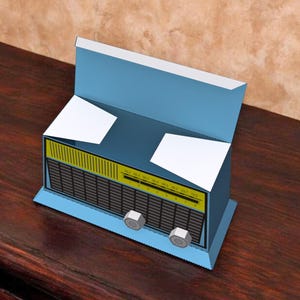 DIY Papercraft Retro Radio Favor Box, Boombox Pattern (digital Files ...