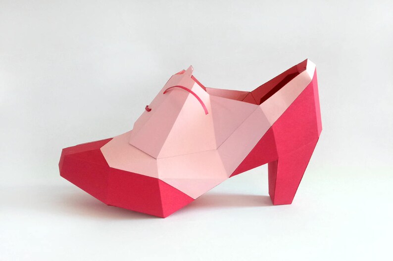 Papercraft 3D Paper Craft Diy High Heels Shoe Papercraft | Etsy