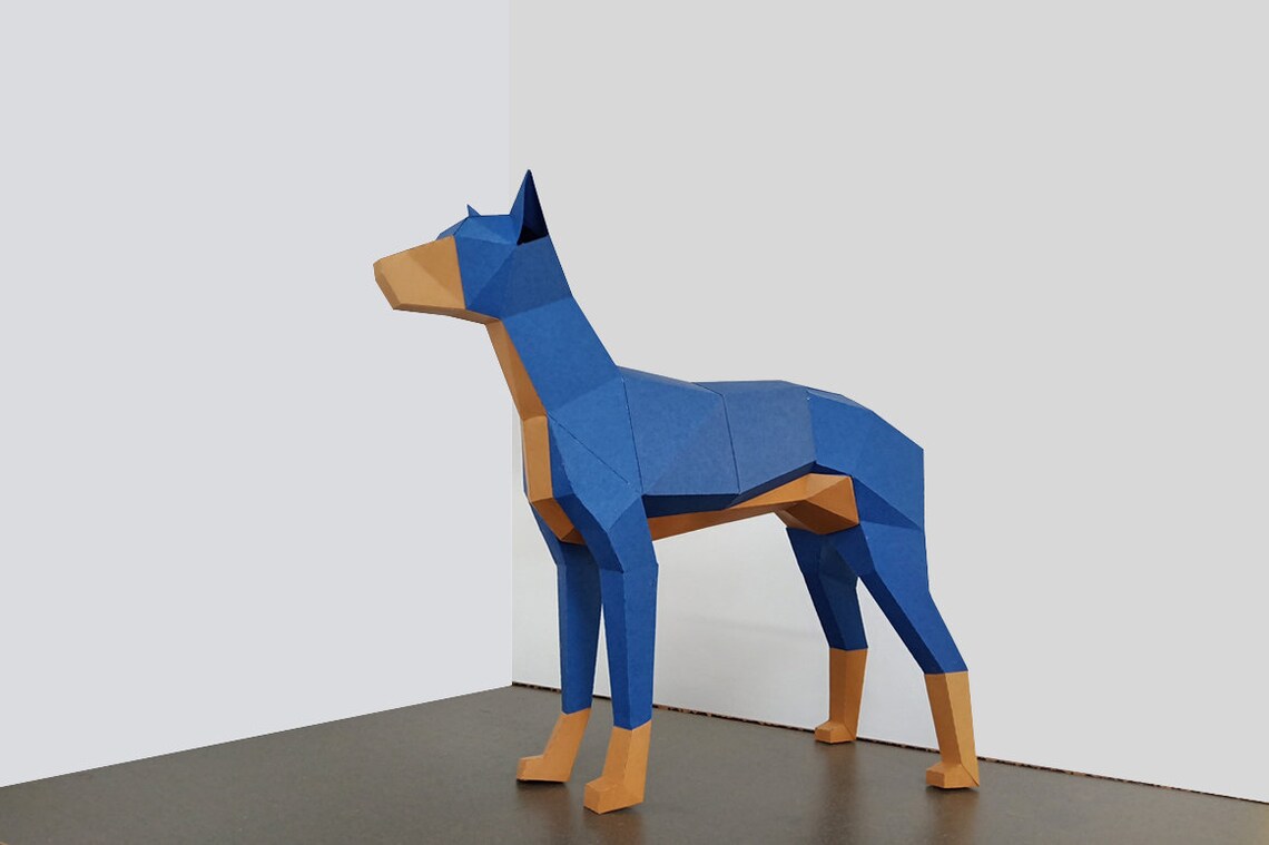 DIY Doberman sculptureDIY Papercraft Doberman3d Papercraft | Etsy