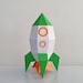 DIY Papercraft Rocket,rocket Lamp,paper Rocket,rocket Gifts,rocket Toy ...