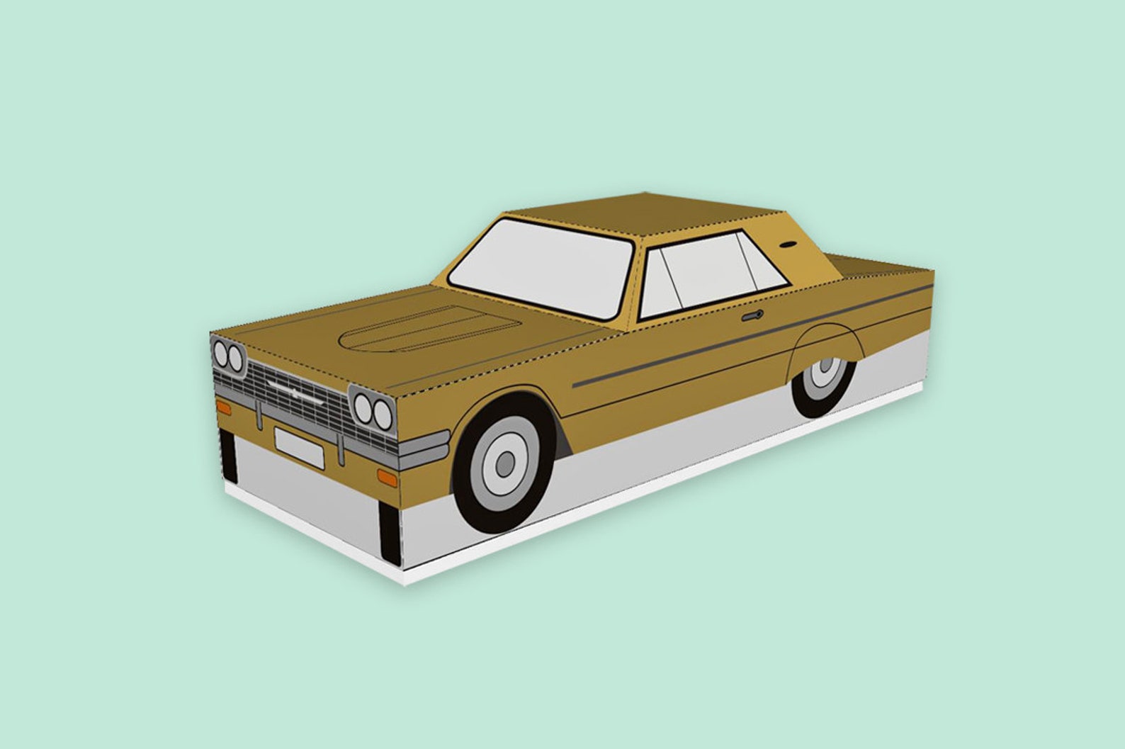 DIY Printable Car Favorgoodies Boxpapercraft Cargift | Etsy