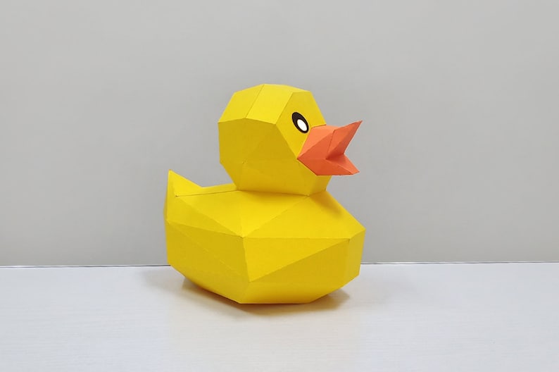DIY Duck Papercraft Sculptureeaster Duck Patterneaster - Etsy