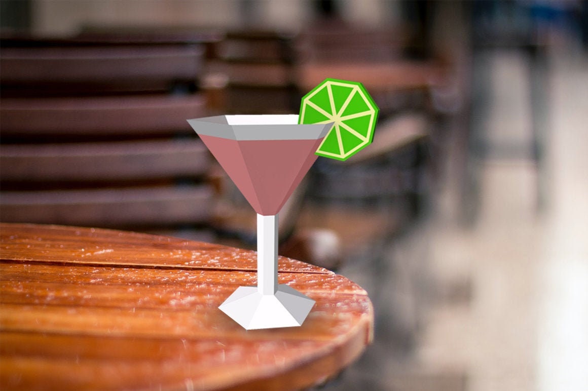 DIY Papercraft Cocktail Glass,drink Glasses,cocktail Party Decor,party ...