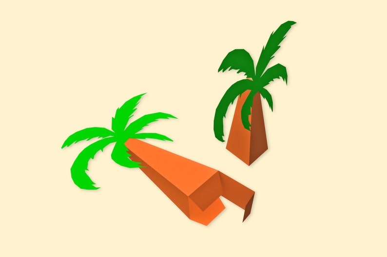 DIY Papercraft Coconut Tree Favour Tropical Theme Beach - Etsy