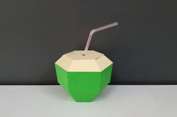 Sculpting & Forming DIY Papercraft Coconut,Tropical party favor ...
