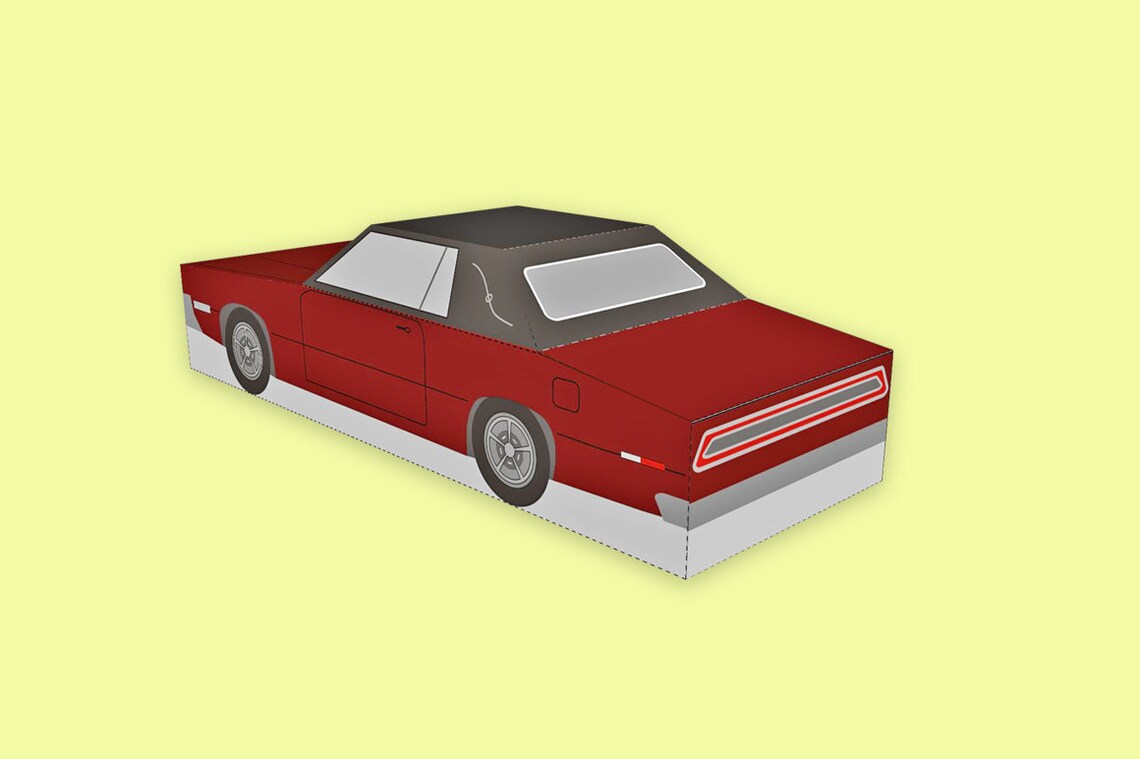 DIY Papercraft Car Favor Box Template (PDF) - Etsy