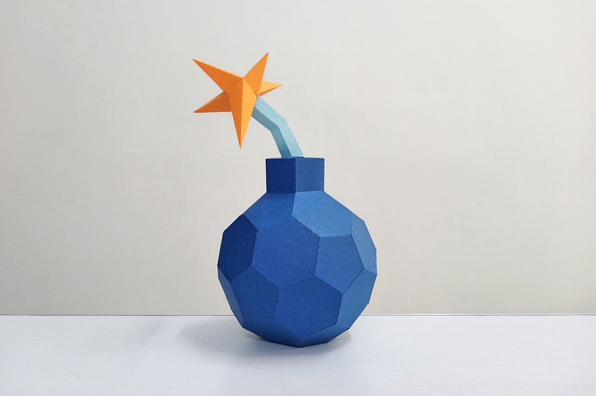 DIY Cannon Bombpapercraft Bomb3d Bombparty Decorationbomb | Etsy