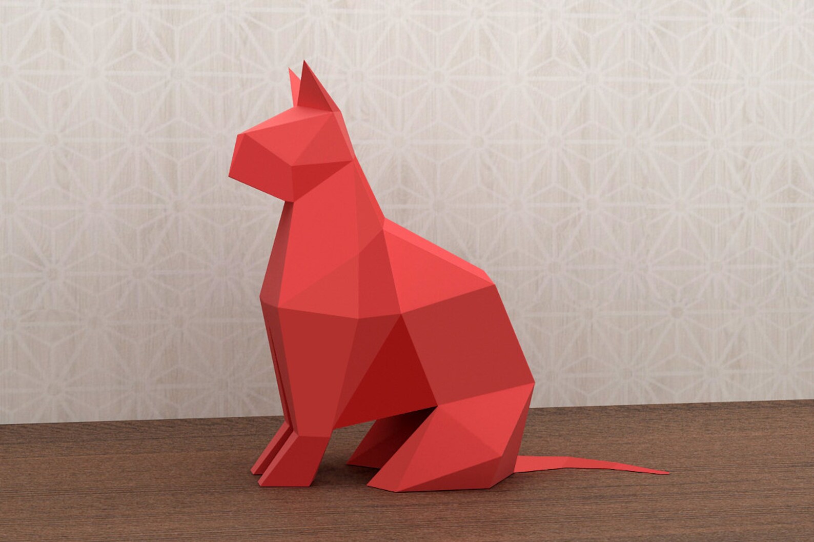 DIY Papercraft Cat Modellowpoly Cat Sculpturepapercraft - Etsy