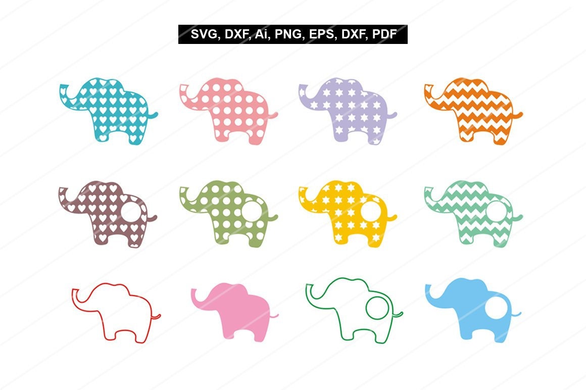 Elephant Svg Filesbaby Elephant Printelephant Headelephant | Etsy