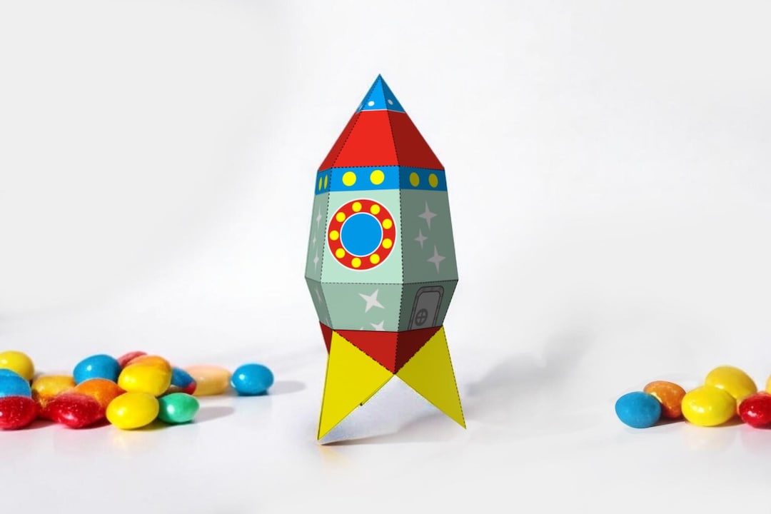 DIY Papercraft Rocket Favor,rocket Favour ,paper Rocket, Rocket Gifts ...