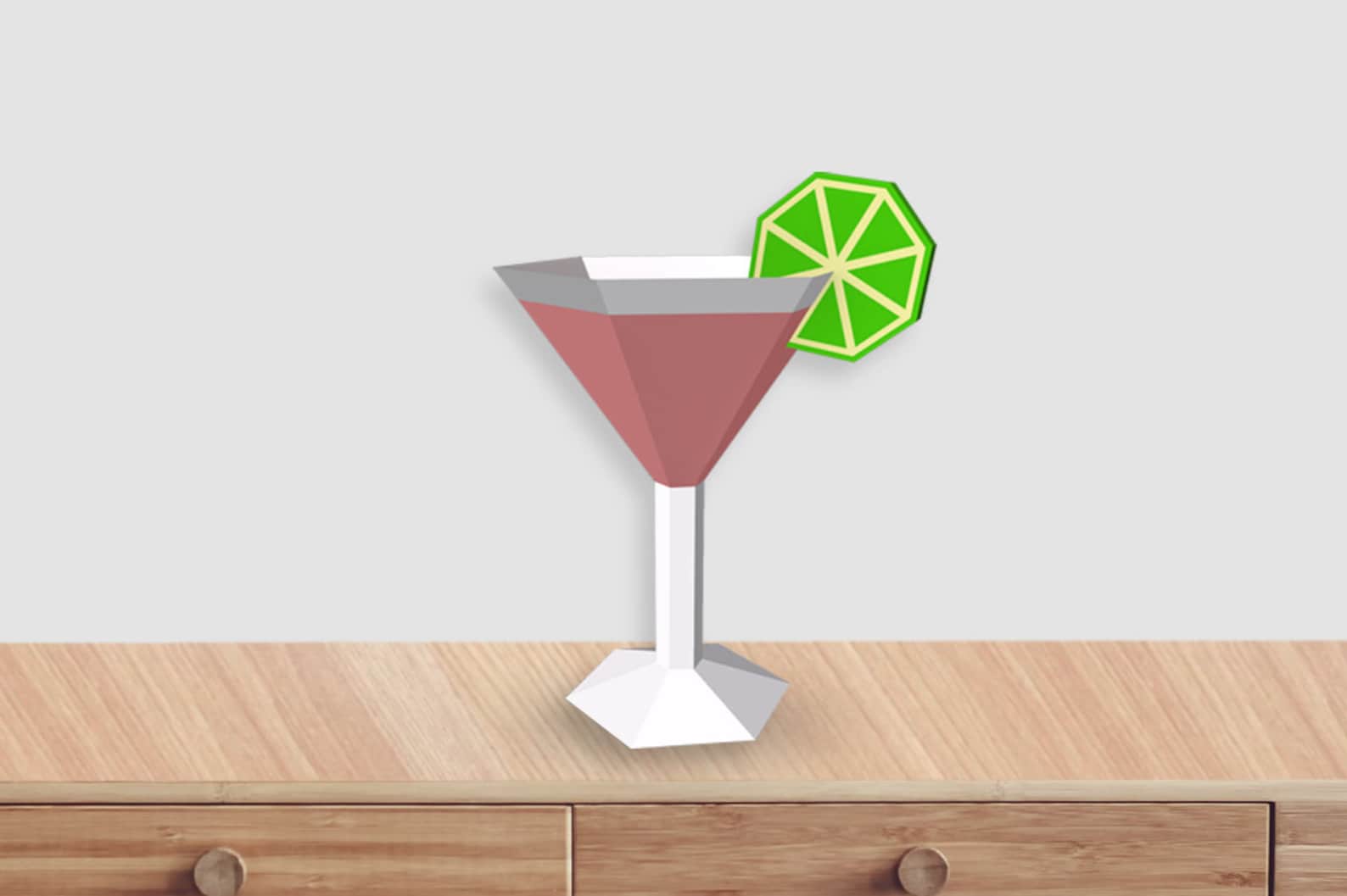 DIY Papercraft Cocktail Glass,drink Glasses,cocktail Party Decor,party ...