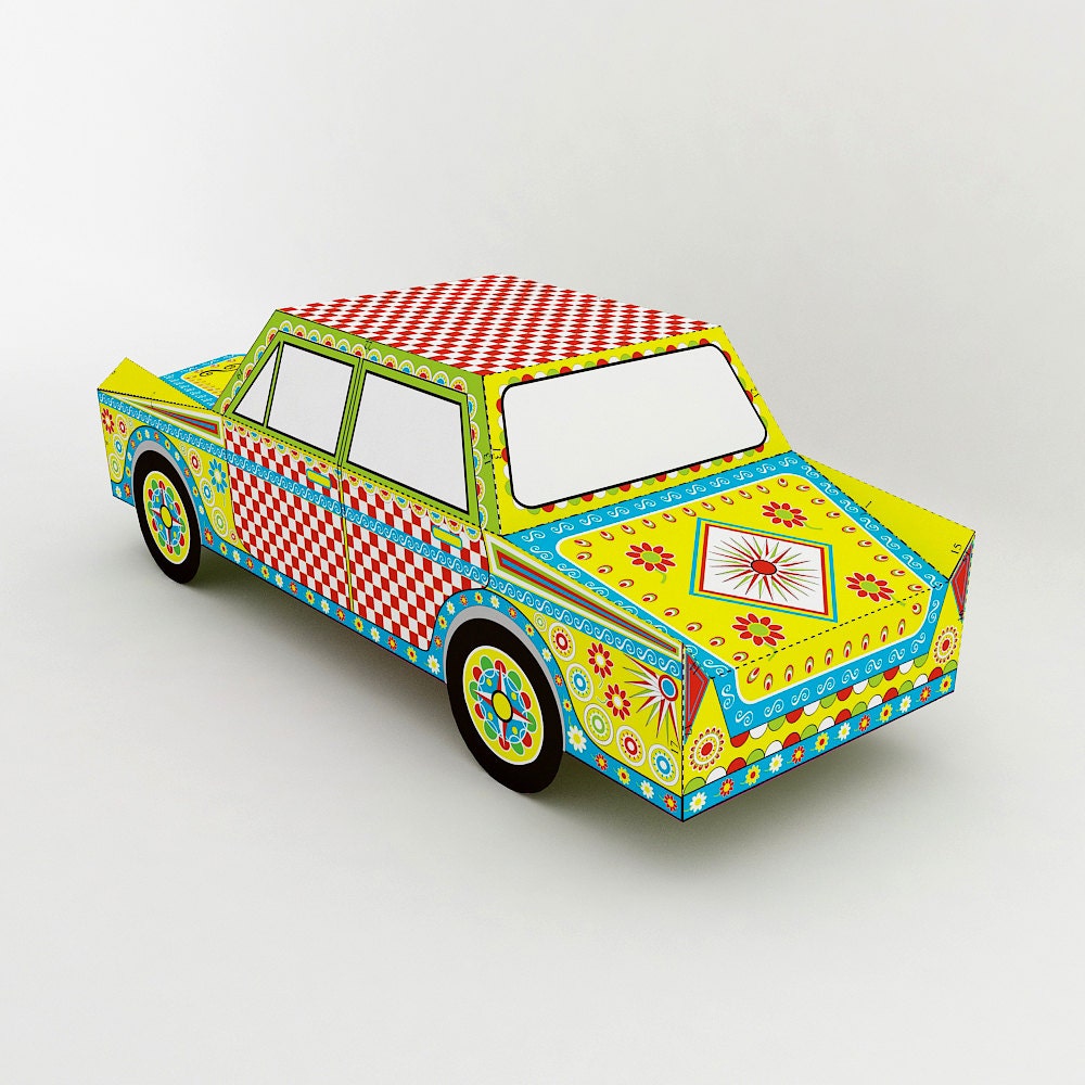 Printable Paper Car Model, DIY Craft Project (digital Download) - Etsy