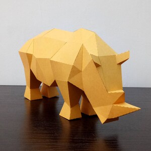 DIY Papercraft Rhino Sculpture,3d Papercraft,papercraft Sculpture ...