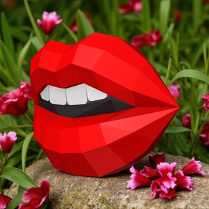 Papercraft Lips Wall Decor, Party Decoration (digital Files) - Etsy